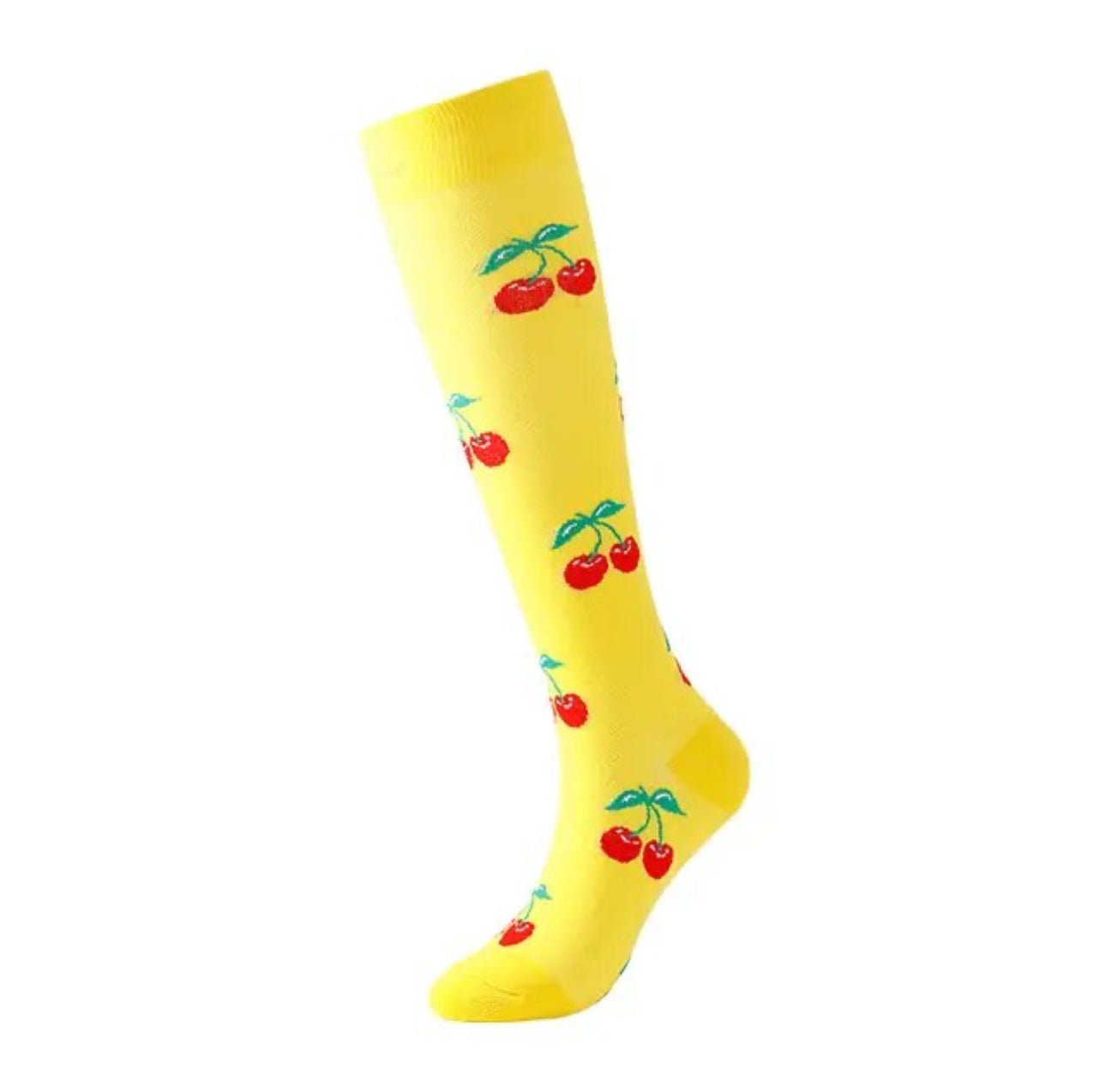 Cherries on Yellow High Compression Socks – Crazy Sock Thursdays