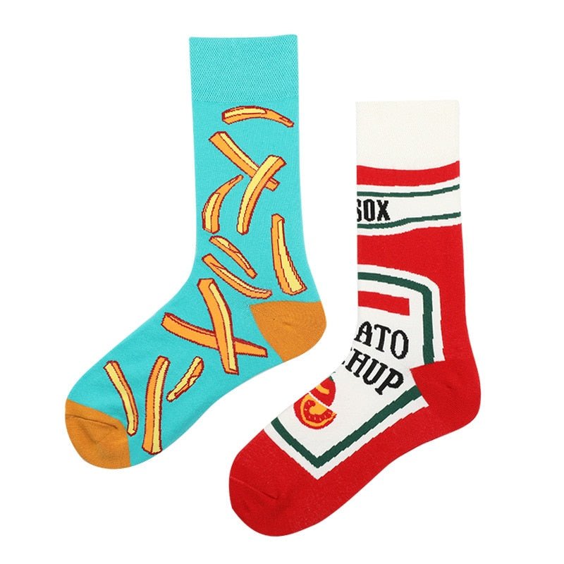 Ketchup and Fries Odd Paired Socks – Crazy Sock Thursdays