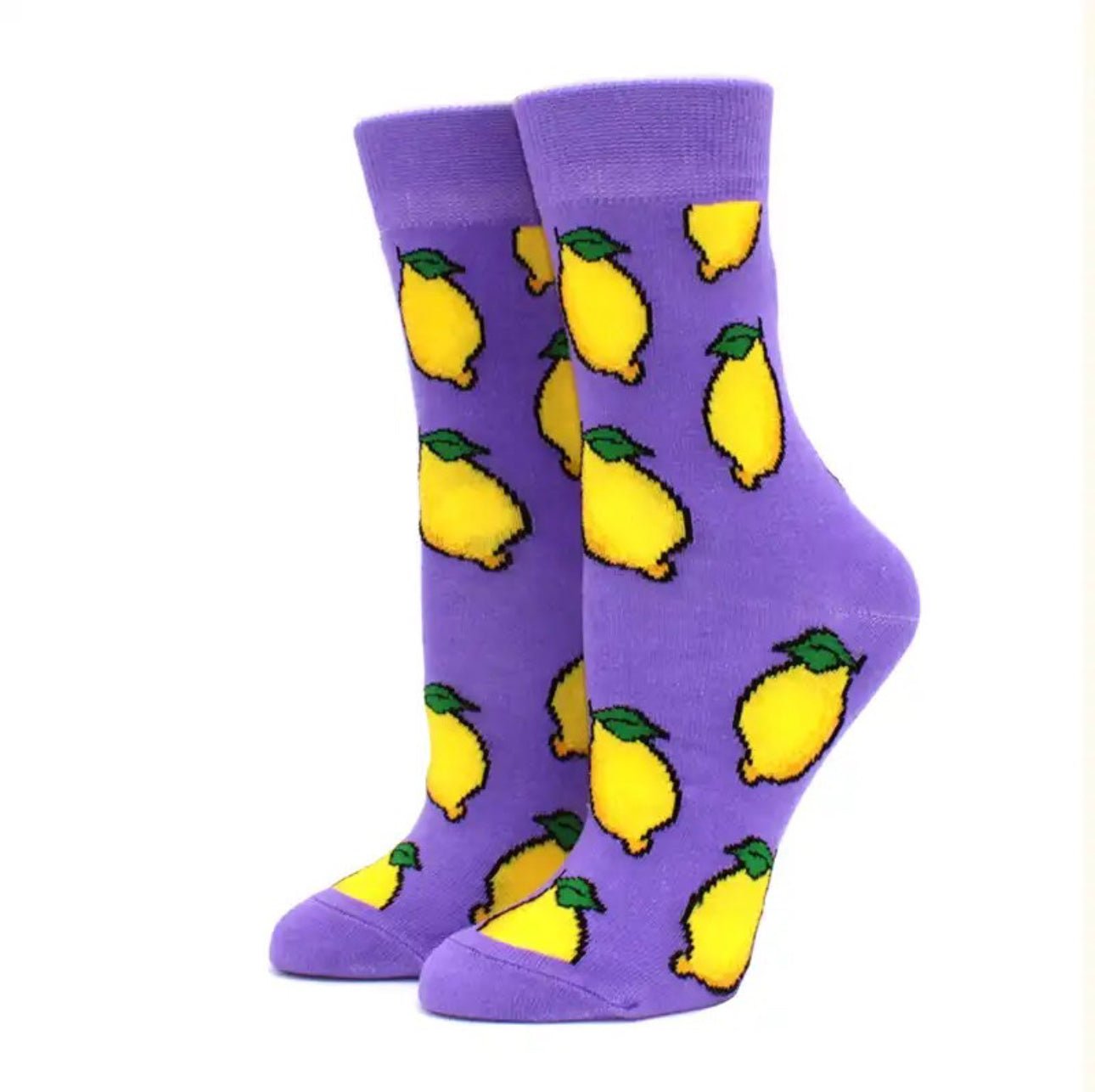 Lemons on Purple Crazy Socks – Crazy Sock Thursdays