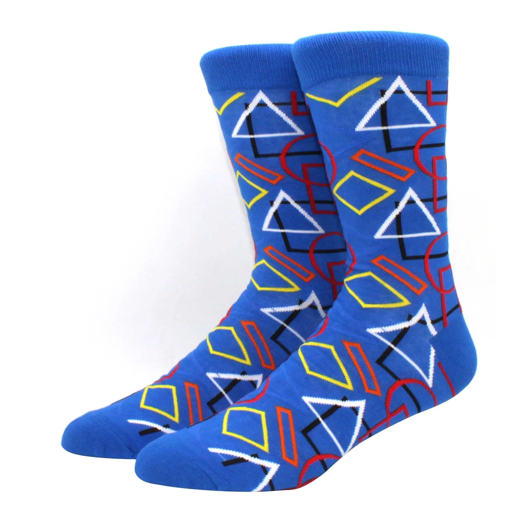 Neon-y on Blue Crazy Socks – Crazy Sock Thursdays