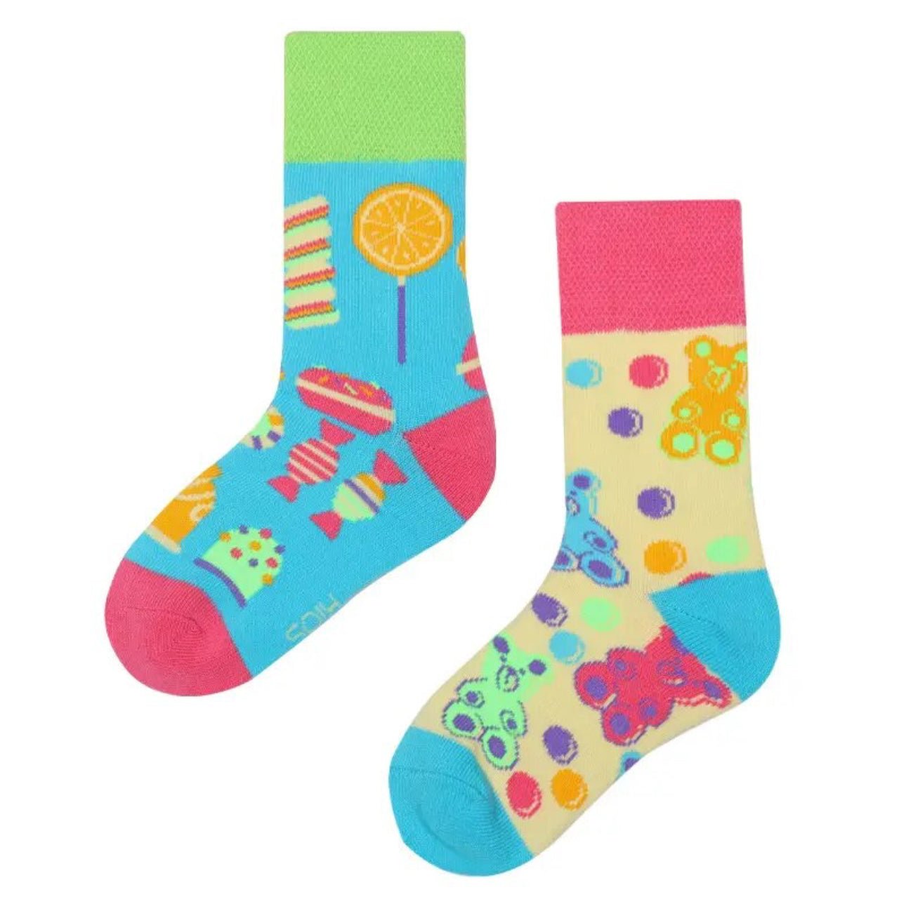 Sweet Tooth Odd Paired Crazy Socken für Kinder – Crazy Sock Thursdays